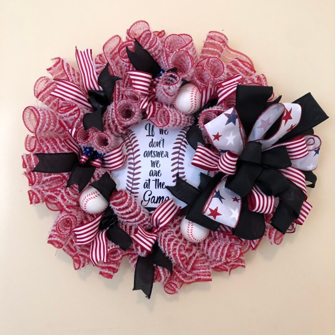 Baseball Wreath, Front Door Wreath, Fathers Day Wreath, Spring Wreaths ...