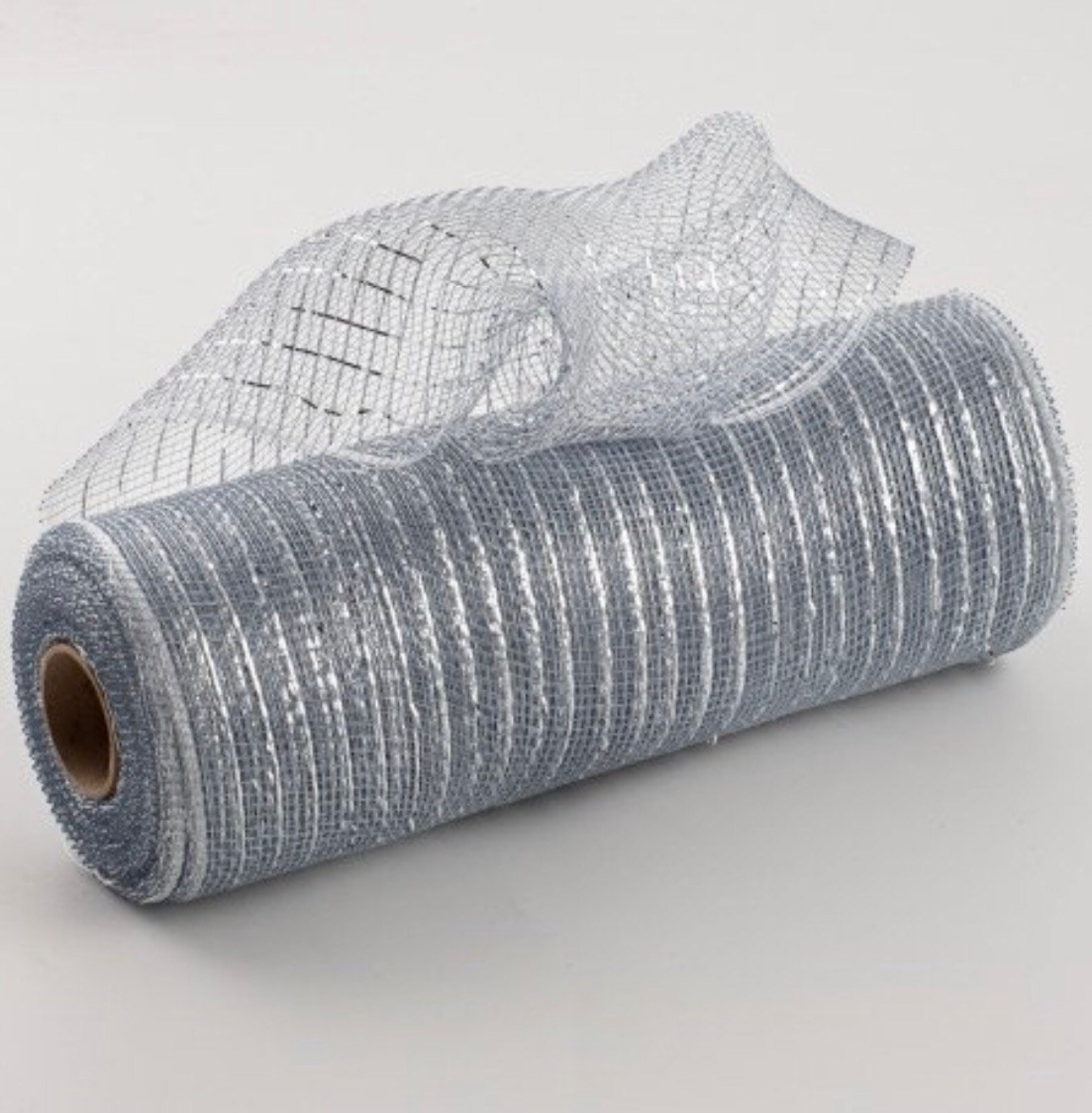 10” Poly Deco Mesh: Metallic Silver - Etsy