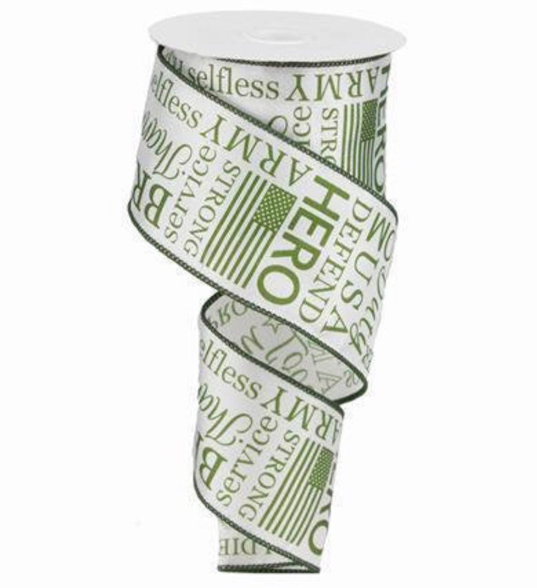 United States Army Ribbon Army Green and White - Etsy