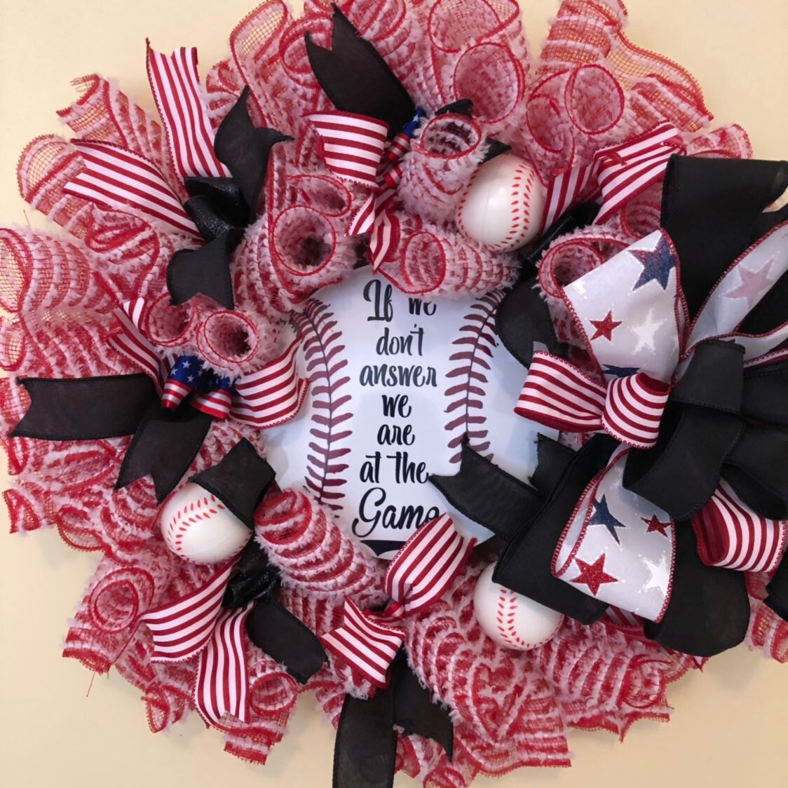 Baseball wreath Front Door Wreath Fathers Day wreath Spring | Etsy