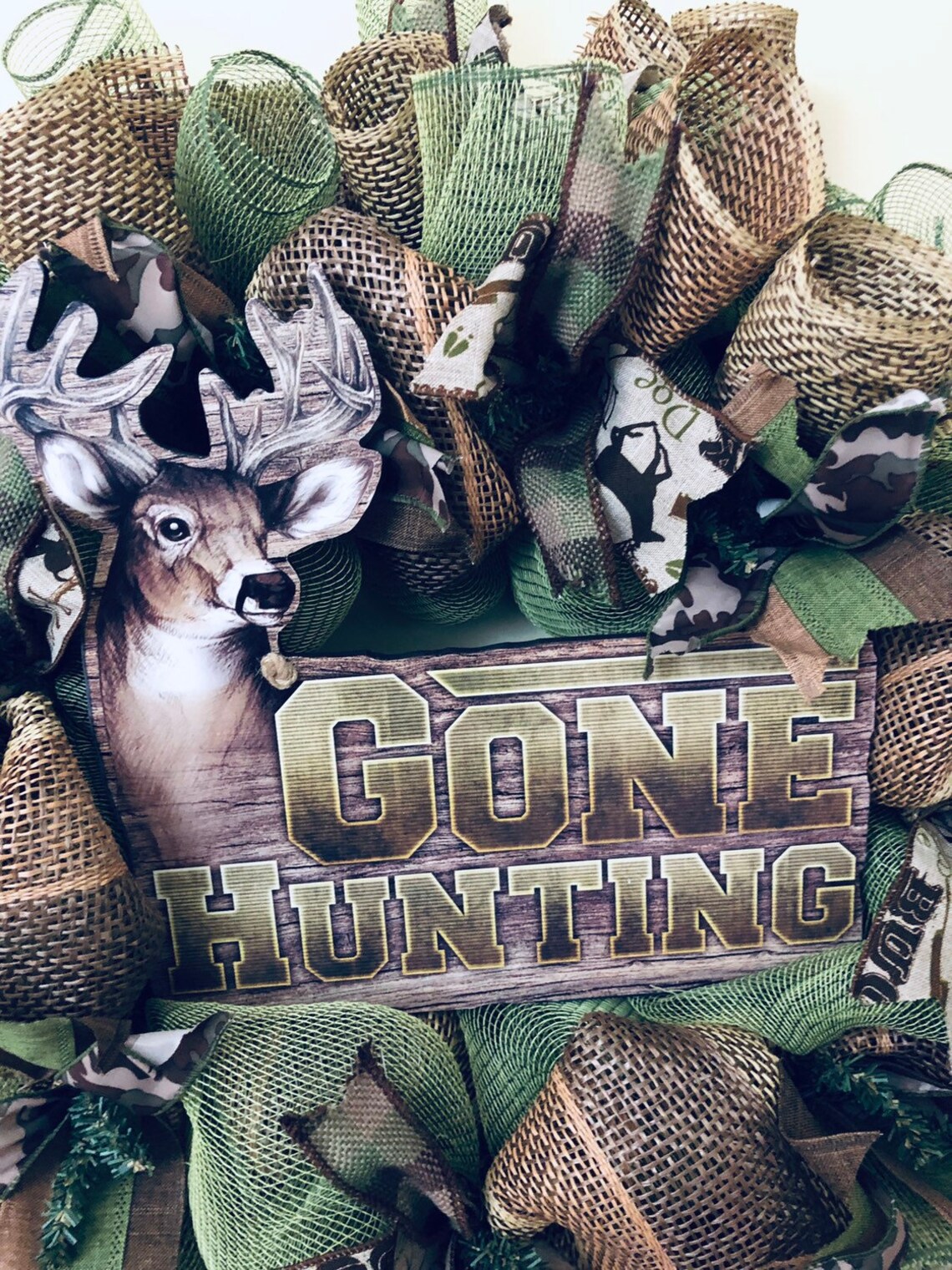 Hunting Wreath, Front Door Wreath ,man Cave Wreath, Fishing Wreath - Etsy