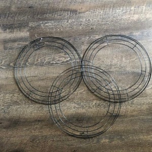 3 PACK OF 18” Wreath Frames, 3 Wired Work Wreath Frame, - Etsy