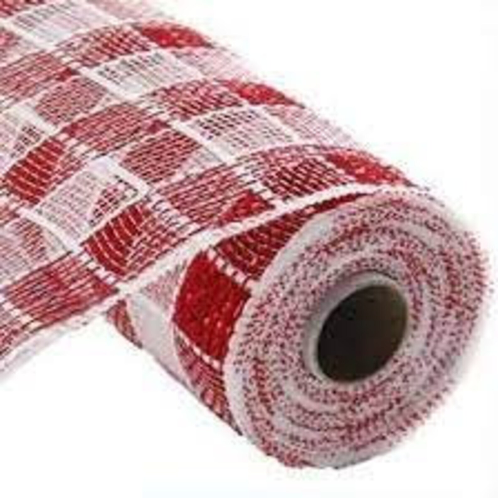 Cotton/ Faux Jute Check Mesh Red/white 10.5x10 - Etsy