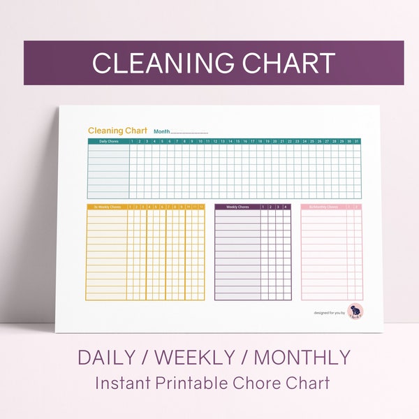 Cleaning Chart - Etsy
