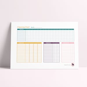 Cleaning Chart Printable Daily-weekly-monthly | Chore Chart | Cleaning ...