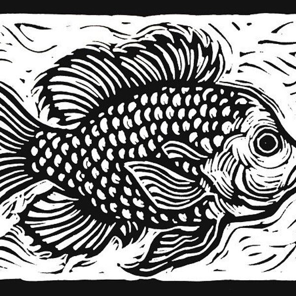 Linoleum Block Print - Etsy