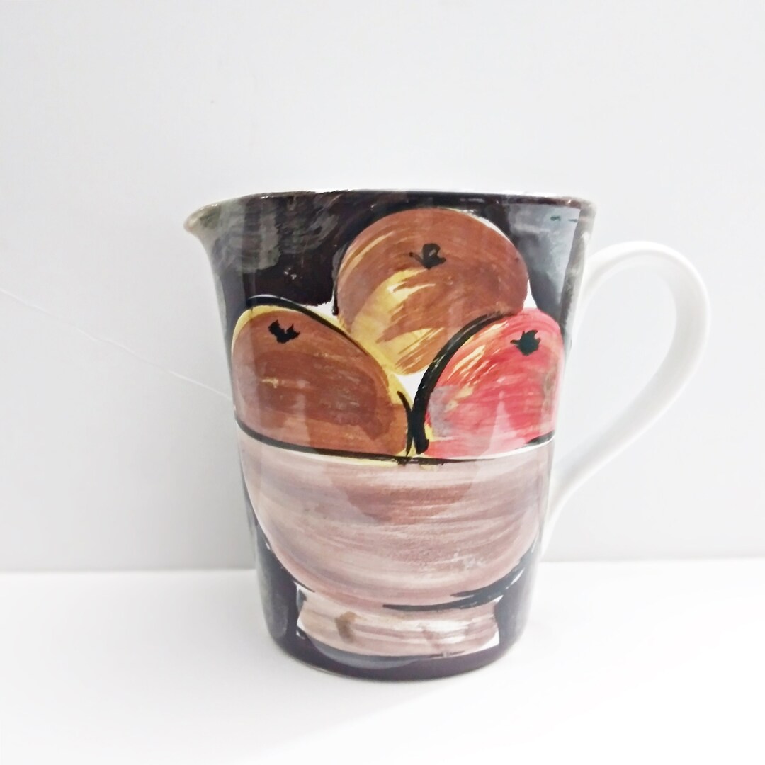 Marco E Cristina Water Pitcher Bowl of Oranges Fruit Hand Painted ...