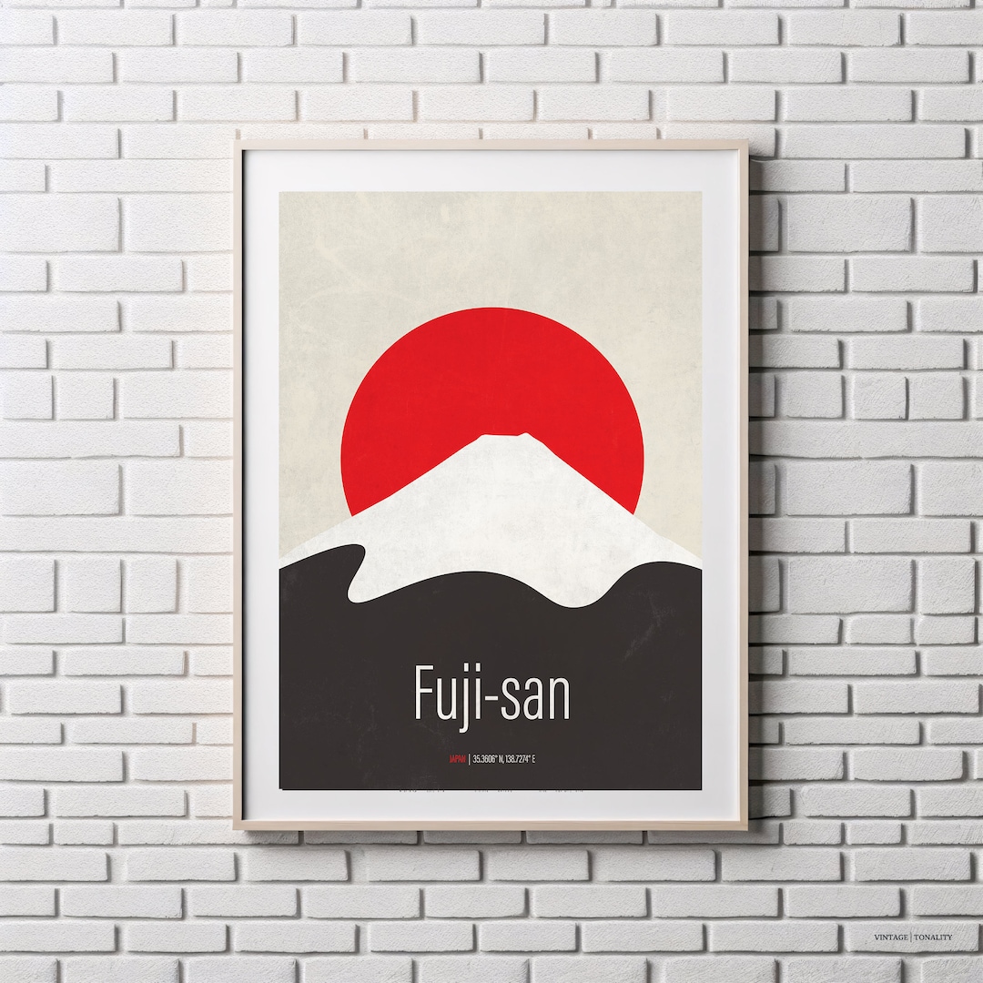 MOUNT FUJI Poster, Fuji-san, Mt Fuji, Travel Poster, Print, Poster ...