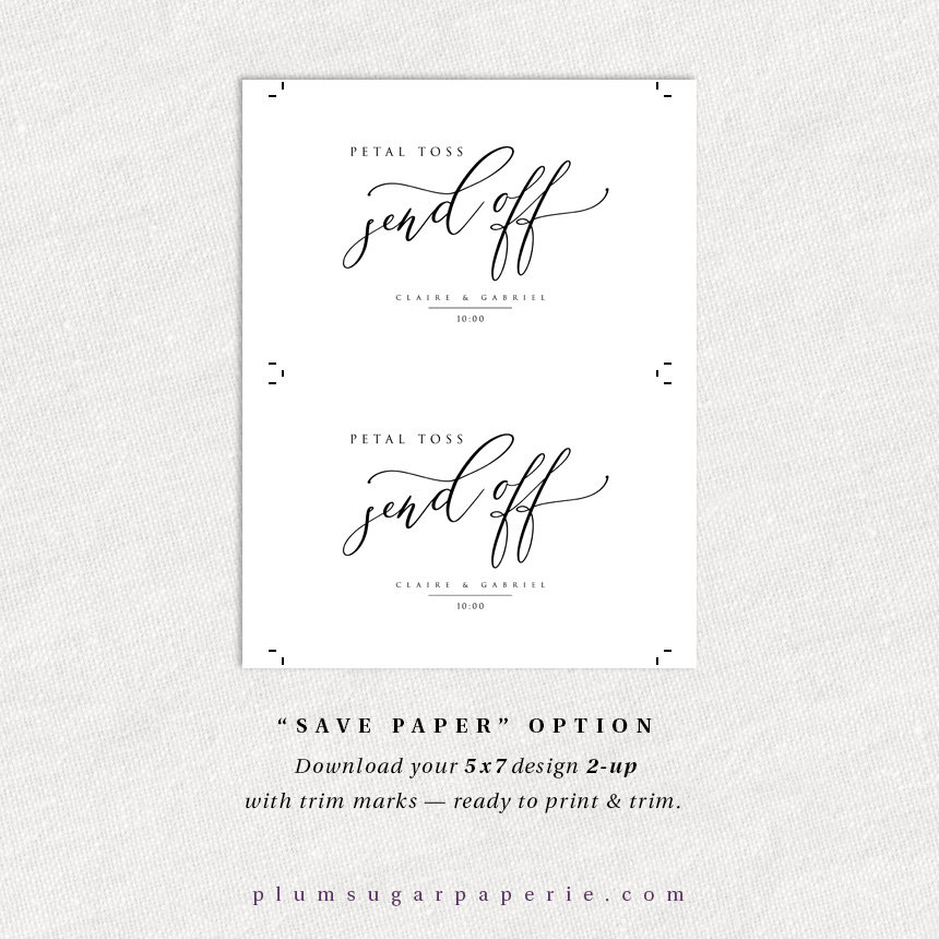 Wedding Petal Toss Send Off Sign Editable DIY Printable | Etsy