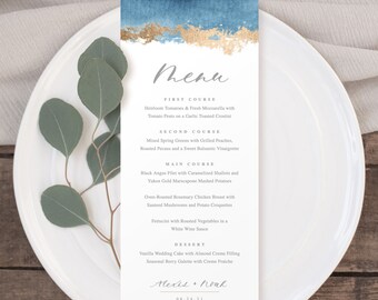 Light Blue Menu Template - Etsy