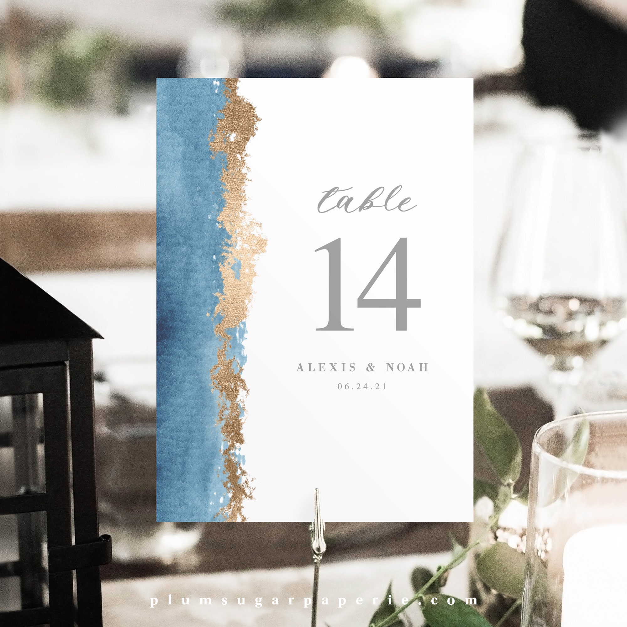 Blue Wedding Table Number Template Printable Ligh Blue - Etsy España