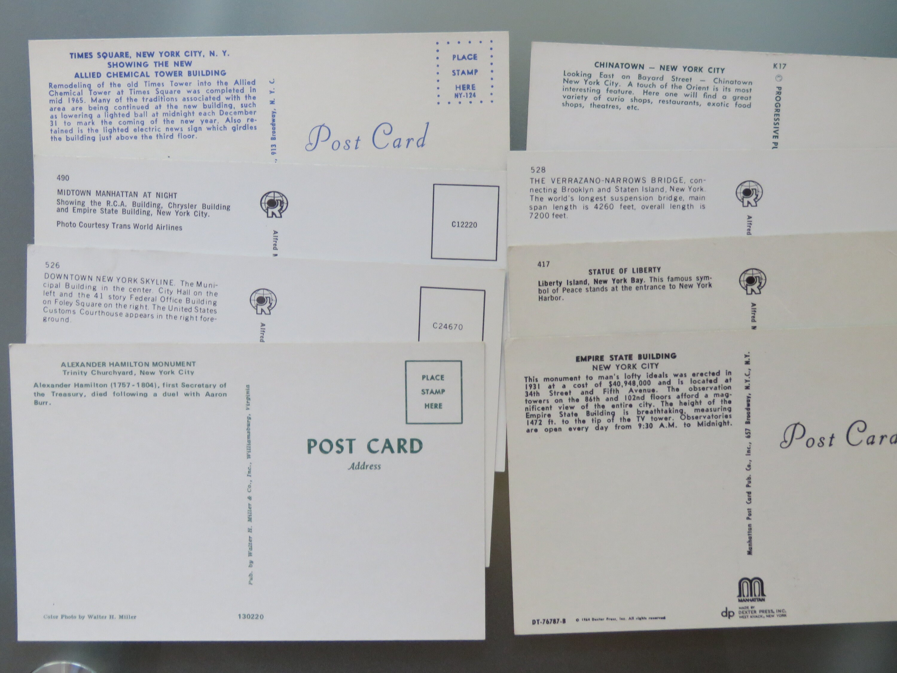 8 Vintage New York City Postcards From the 60's-70's, Collector ...