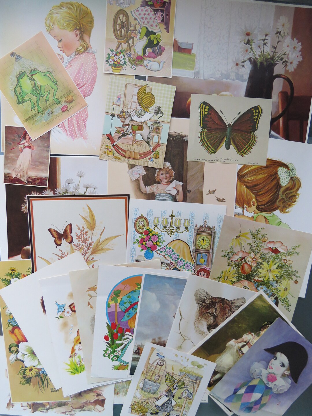 25 Vintage Lithograph Art Prints for Altered Art, Junk Journal or Home ...