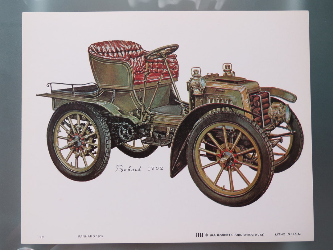 Art Lithograph Print, Vintage Print ''panhard 1902'' - Ira Roberts ...
