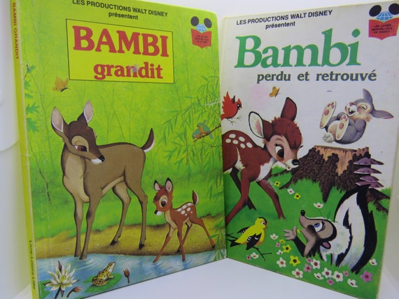 Bambi 2 Kids Story Vintage French Books Les Productions WALT | Etsy