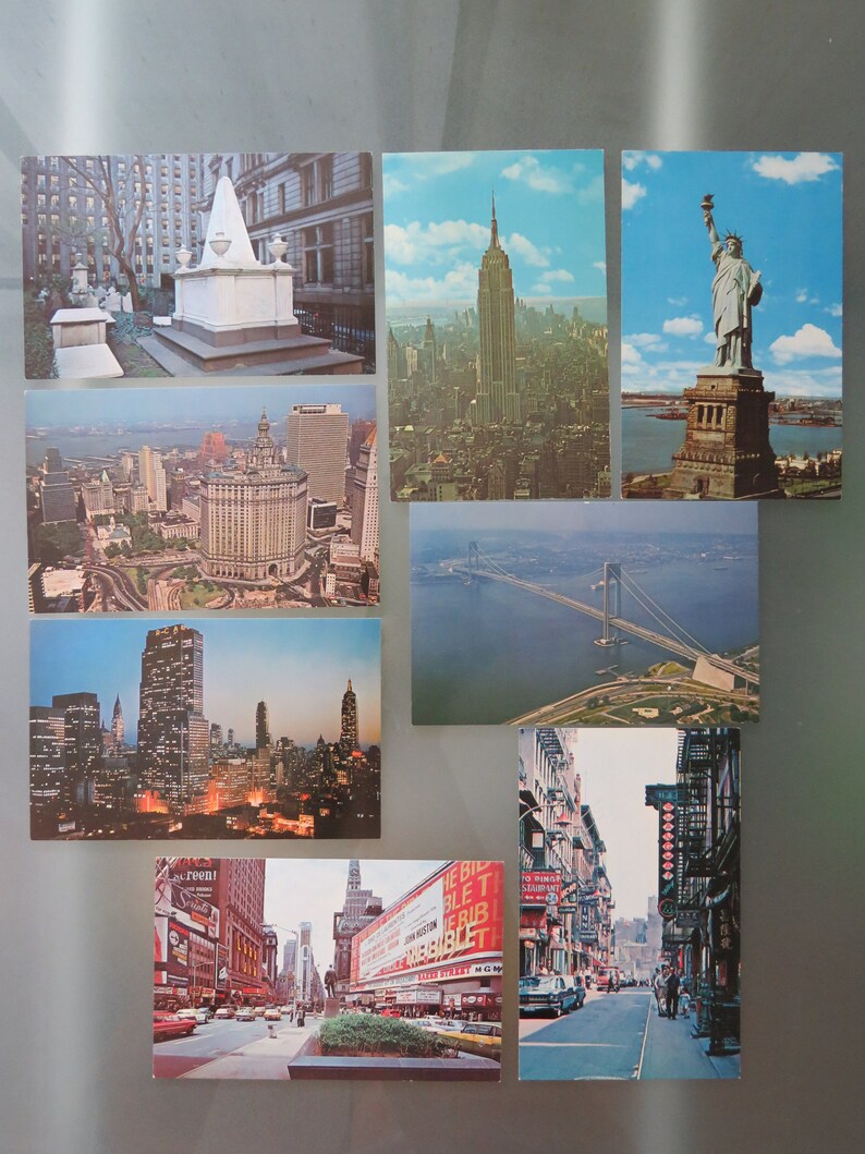 8 Vintage New York City Postcards From the 60's-70's, Collector ...