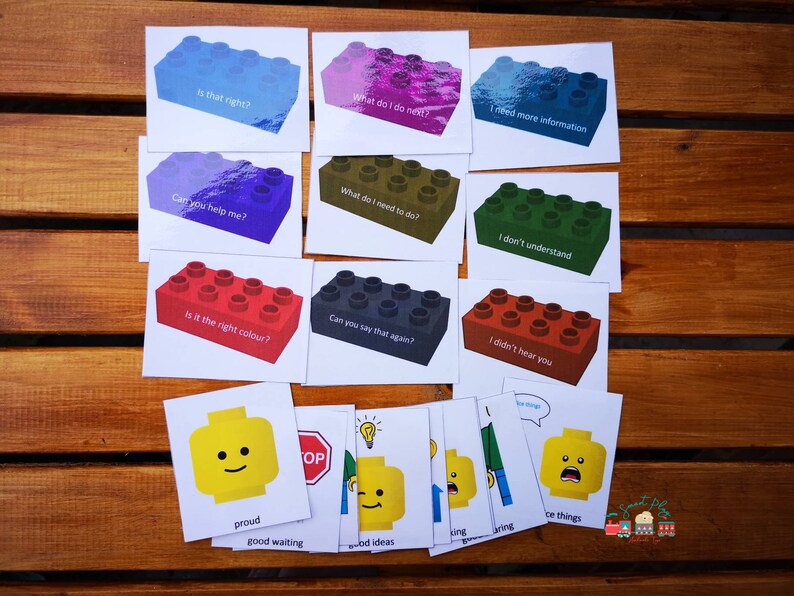Laminated Lego Flash Cards Two Way Communication SEN Autism | Etsy