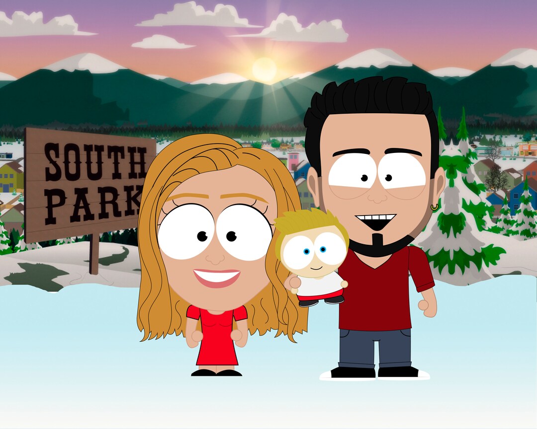 South Park Portrait South Park Custom Family Portrait Mens - Etsy