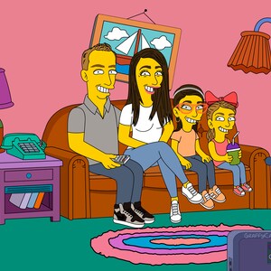 SALE Simpsons Portrait, Fathers Gift, for Him, Family Portrait, Couple ...