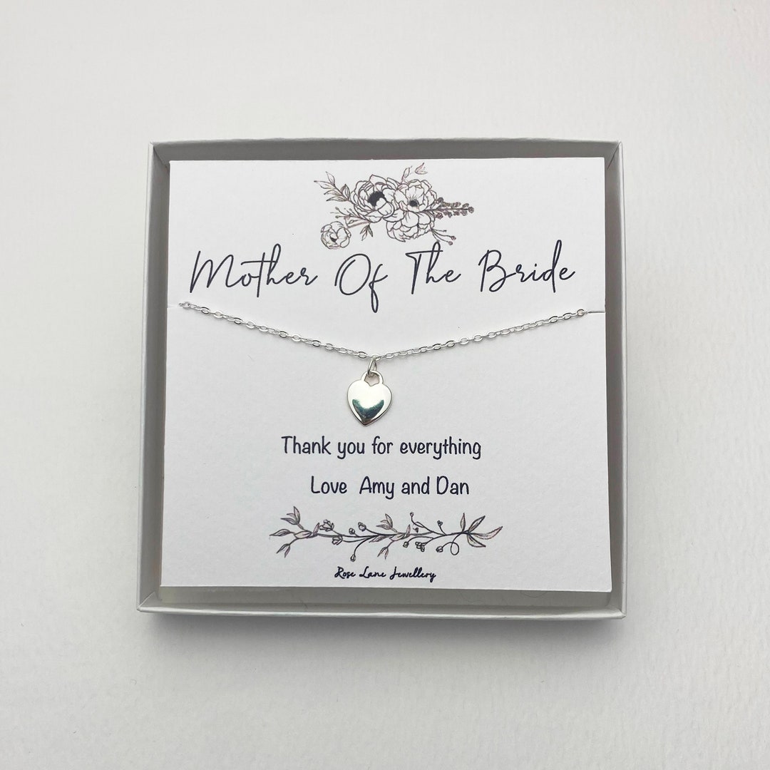 Mother of Bride Necklace, Sterling Silver, 18ct Gold, Birthstone ...