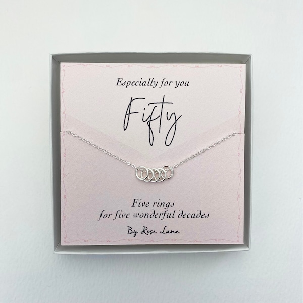 5 Rings Necklace - Etsy