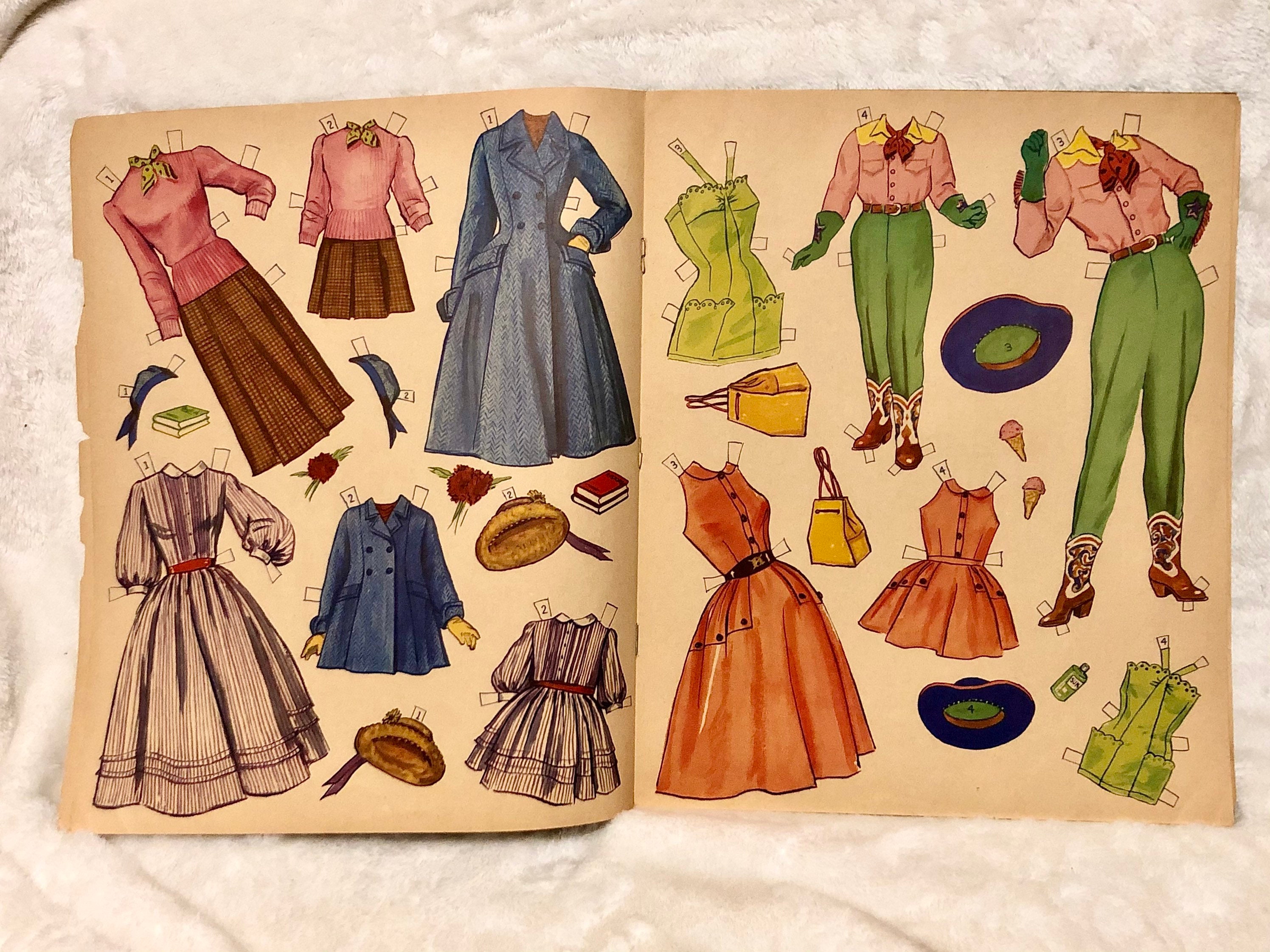 Vintage Paper Dolls Original Vintage Retro Ephemera | Etsy