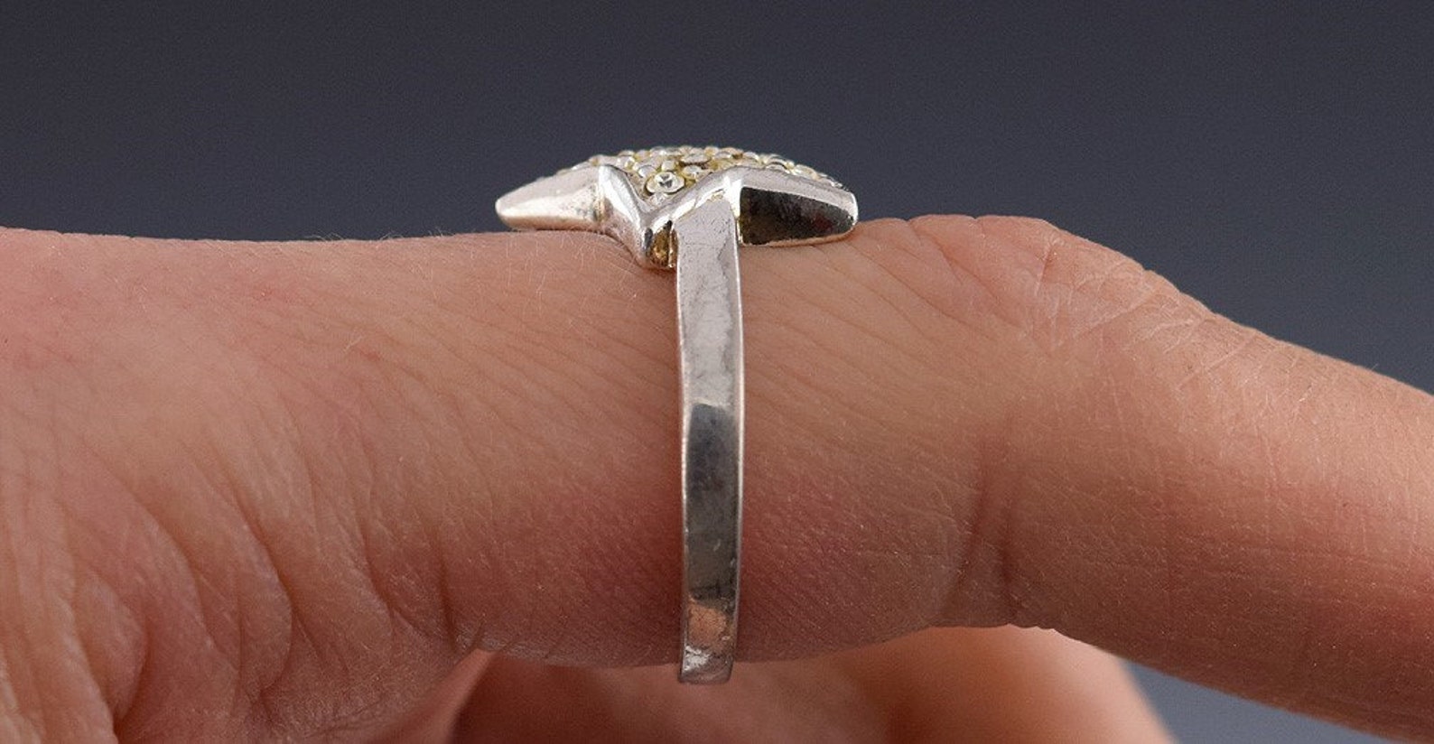 Adorable Modern Sterling Silver Star Shaped Ring Set W/ - Etsy