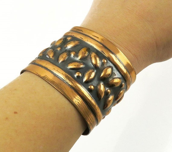 Artisan Handcrafted Tribal Style Thick Oxidized Copper Metal | Etsy