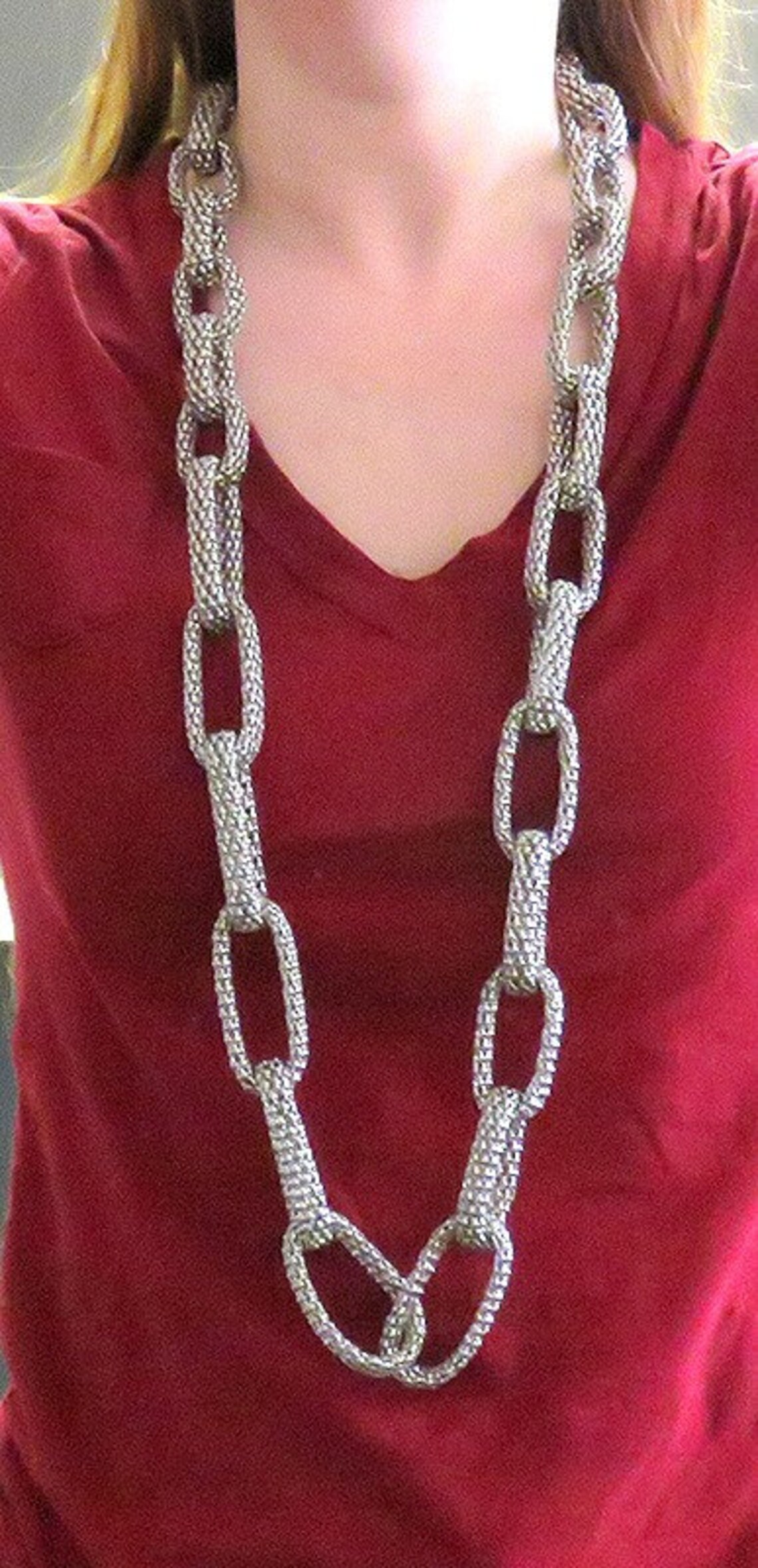 Retro Funky Urban Silver Colored Large Oversized Chain - Etsy