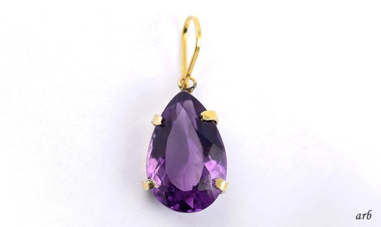 Queenly Natural Purple Pear-shaped Amethyst Gemstone Pendant - Etsy