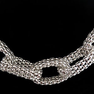 Retro Funky Urban Silver Colored Large Oversized Chain Necklace - Etsy