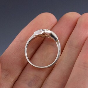 Adorable Modern Sterling Silver Star Shaped Ring Set W/ Sparkling ...