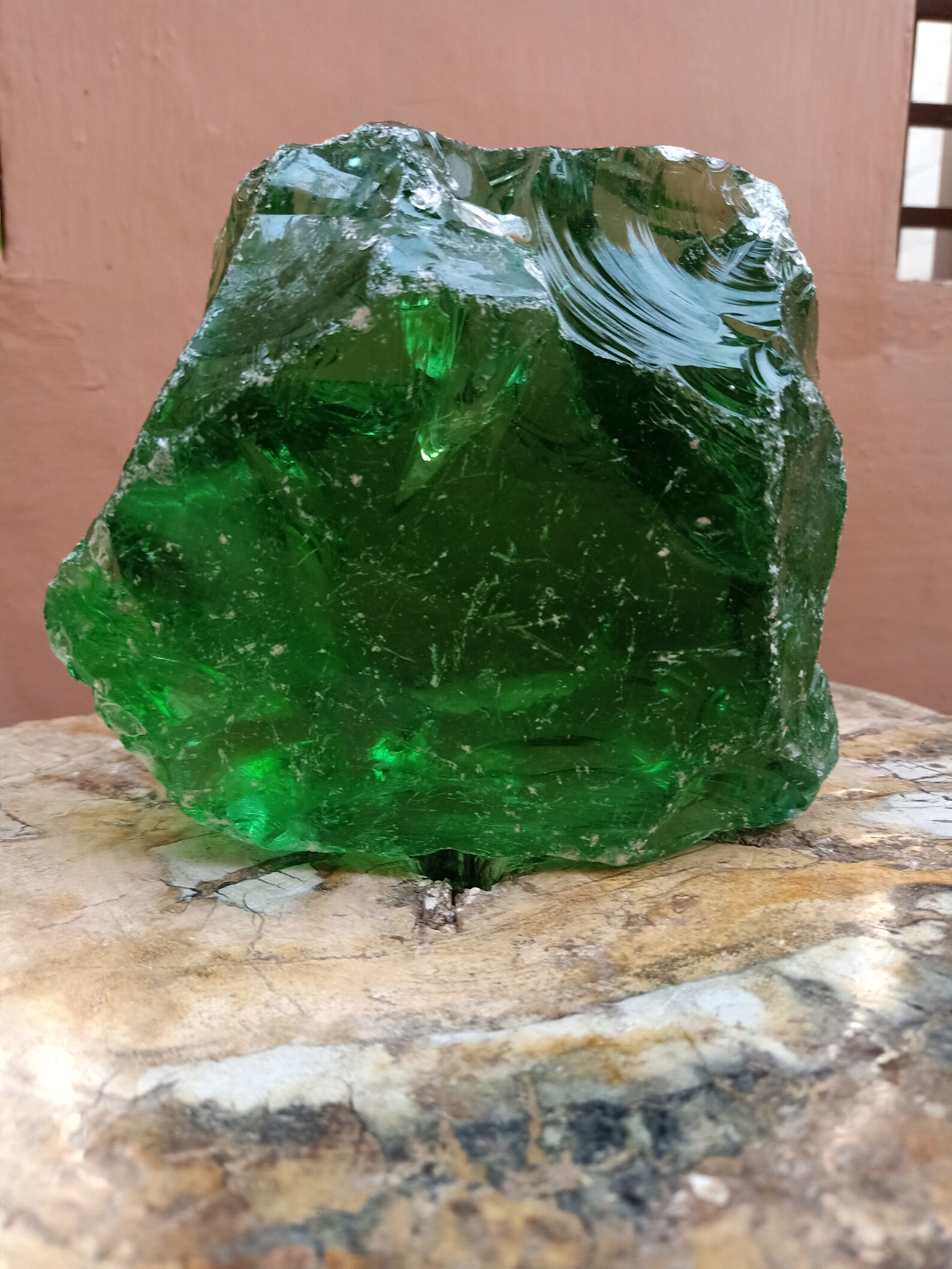3,9 Kg Spring Green Andara Crystal With Bubble - Etsy