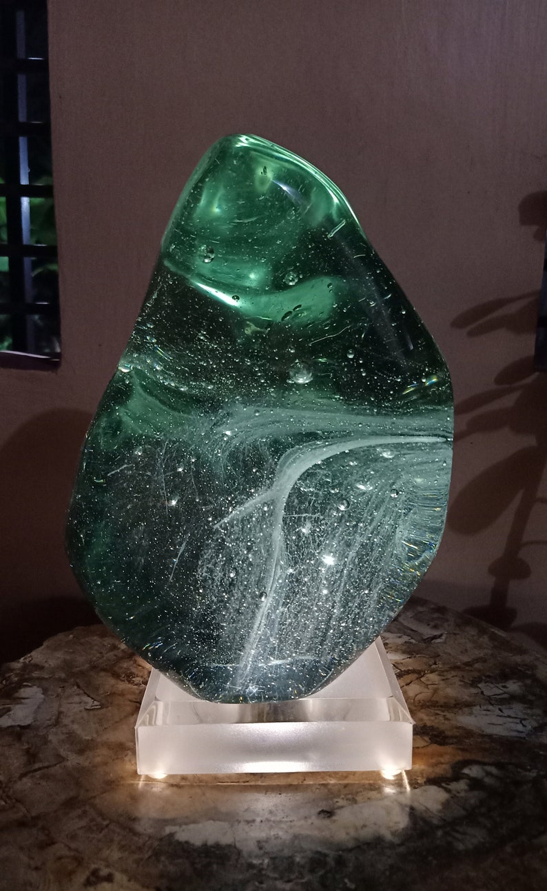8,4 KG Andara Crystal With Light and Base - Etsy