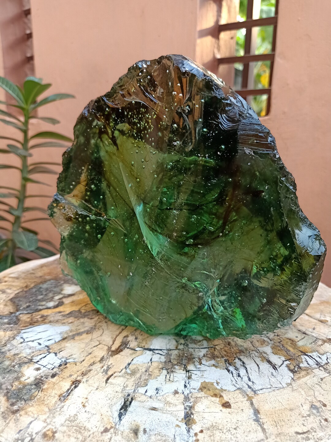 4,4 KG Moss Green Andara Crystal - Etsy