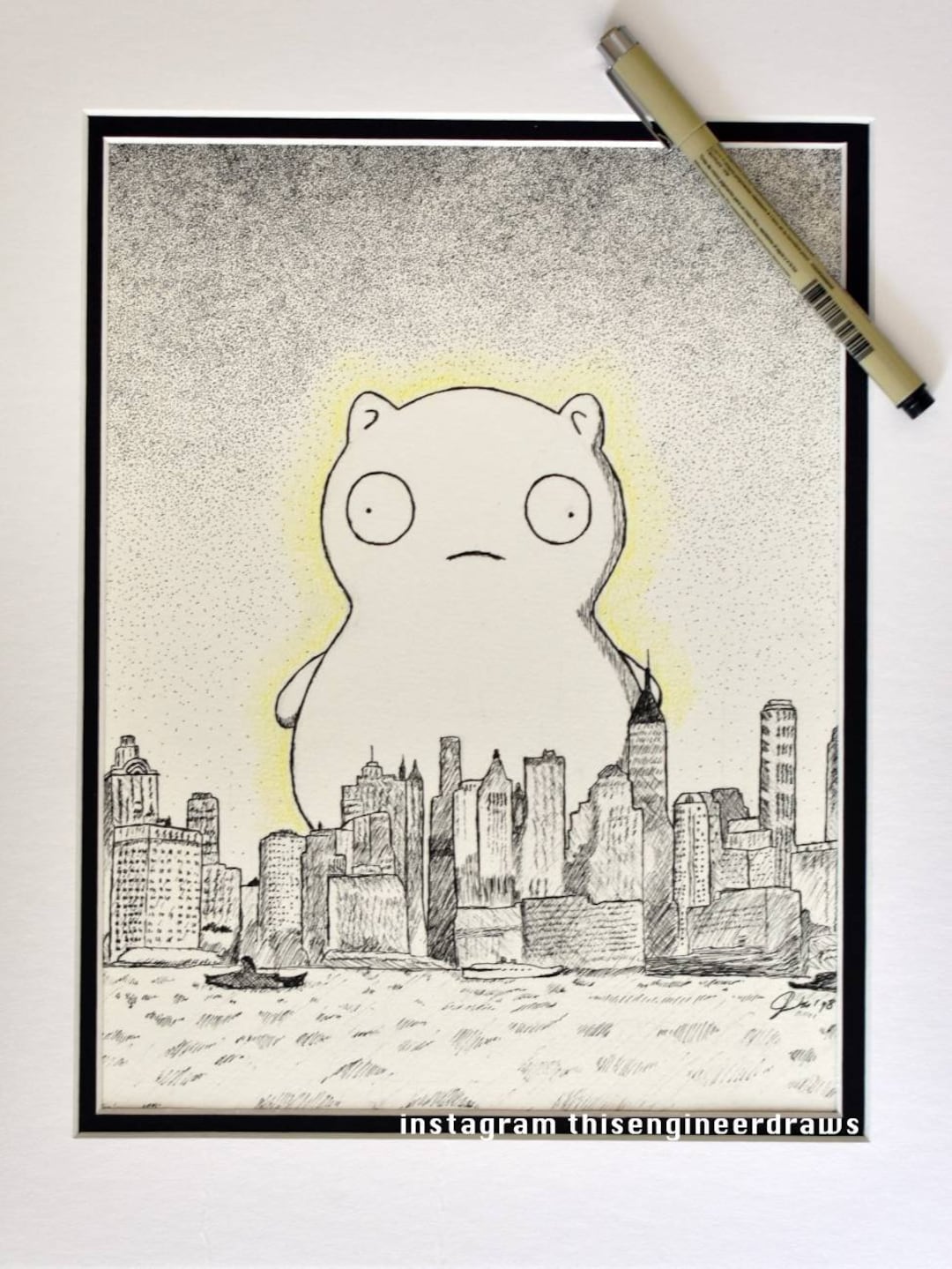 Original Drawing Kuchi Kopi Invading a City - Etsy