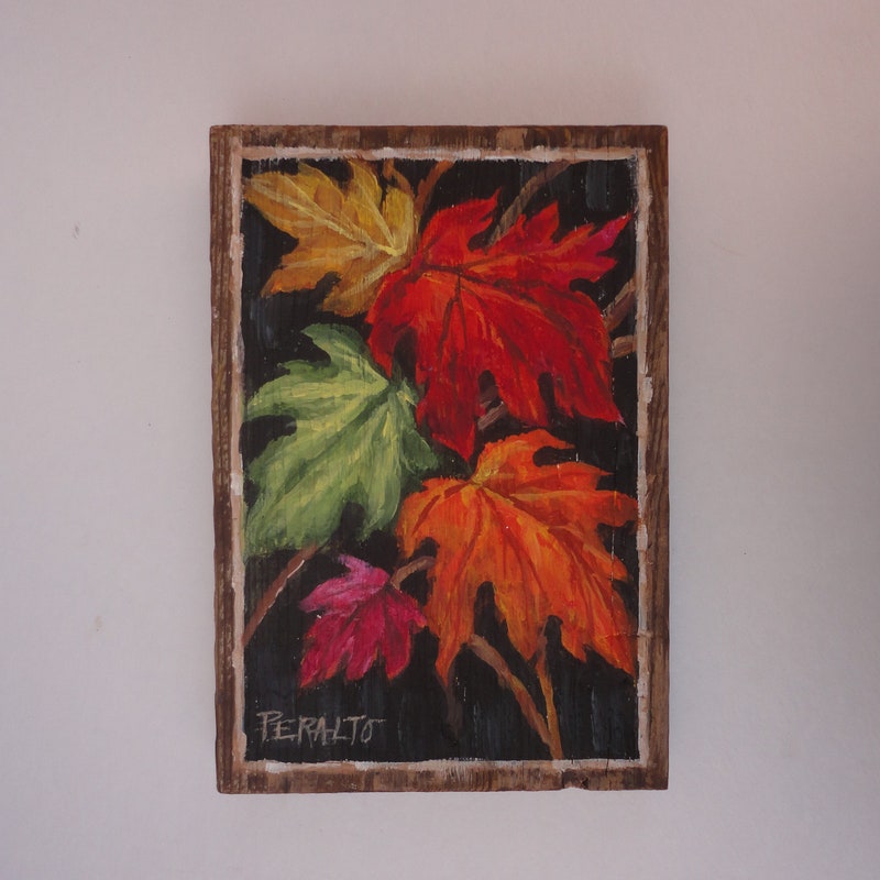 Painted Fall Leaf - Etsy