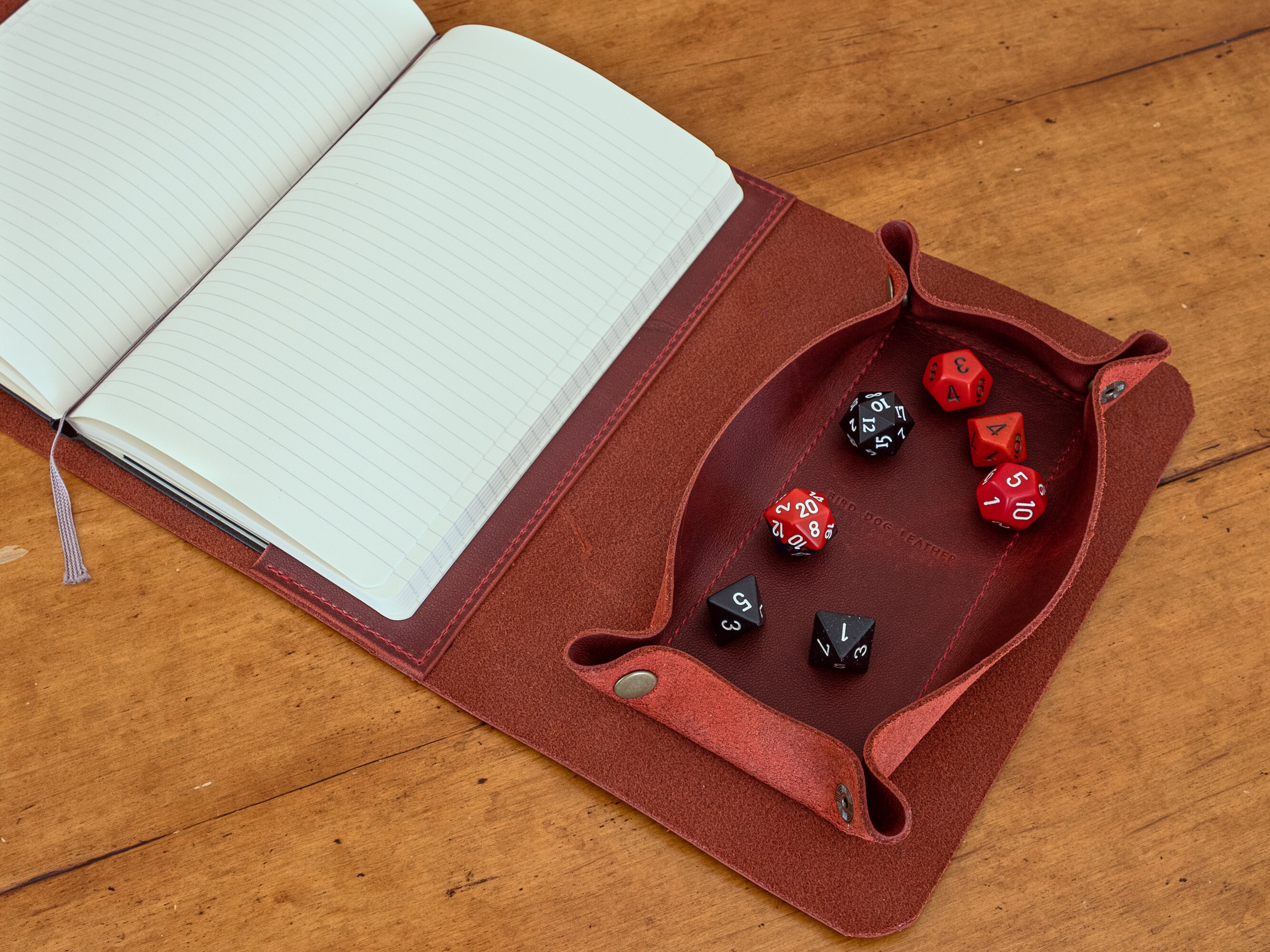 Leather Notebook Cover With Dice Tray - Etsy