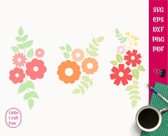 Cute Flowers Svg Florals Svg Flowers Bouquets Svg Flowers | Etsy