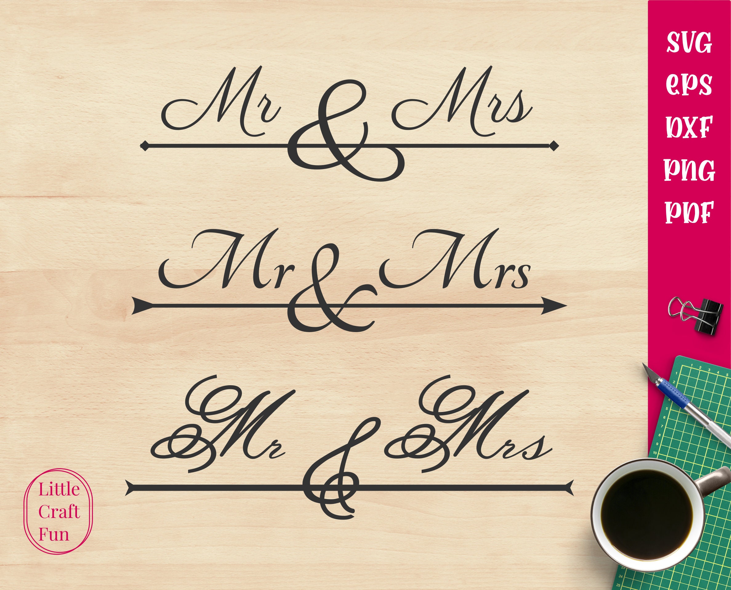 Mr and Mrs Svg With Arrow, Mr Svg, Mrs Svg, Cut Files for Cricut ...
