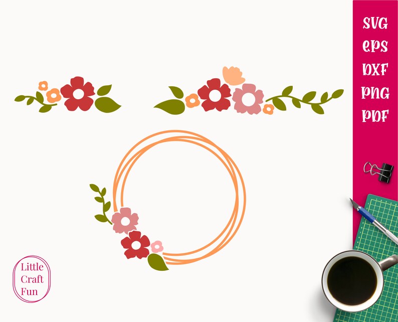 Cute Flowers Svg, Florals Svg, Flower Bouquets Svg, Silhouette Cutting ...