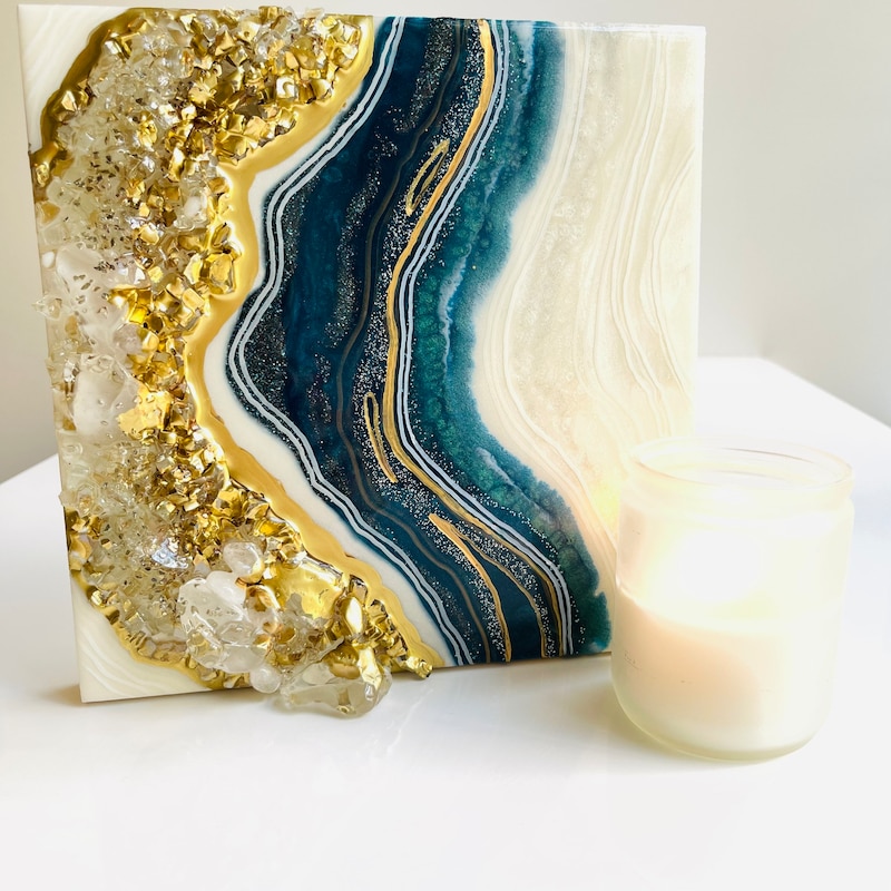 Blue Resin Art - Etsy
