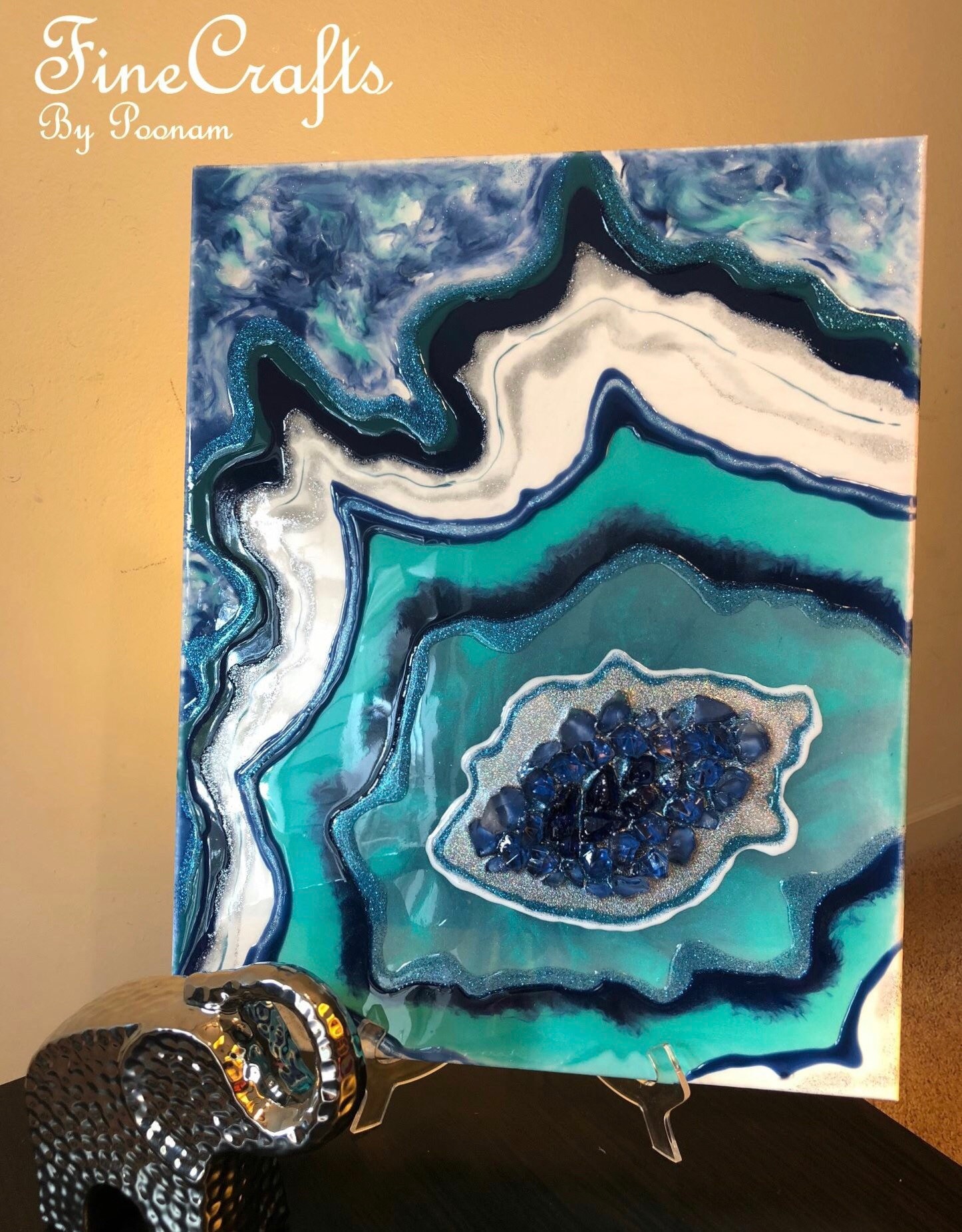 Art Collectibles Geode Painting Painting Mixed Etna pe art-collectibles-geode-painting-painting-mixed-etna-pe