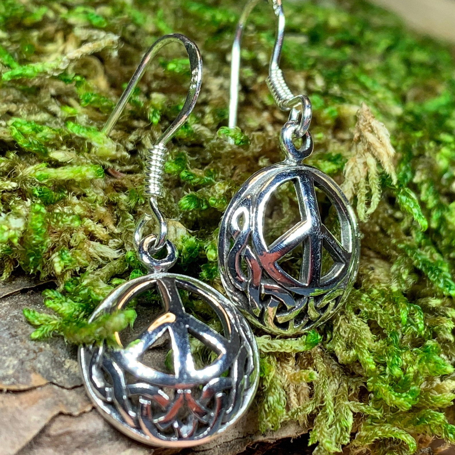 Celtic Peace Sign Earring, Celtic Jewelry, Irish Jewelry, Sister Gift ...