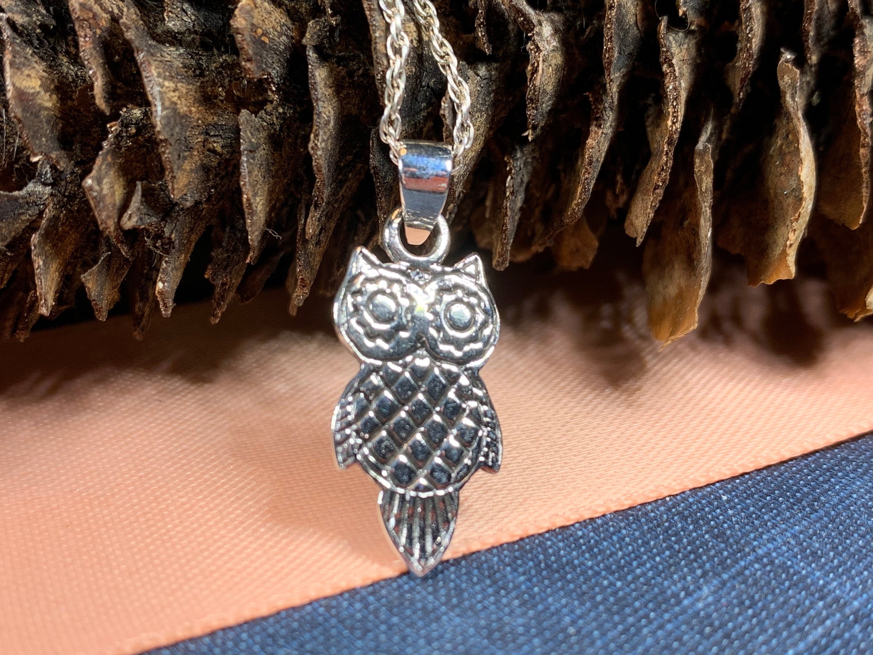Owl Necklace Owl Gift Bird Jewelry Nature Jewelry Forest | Etsy