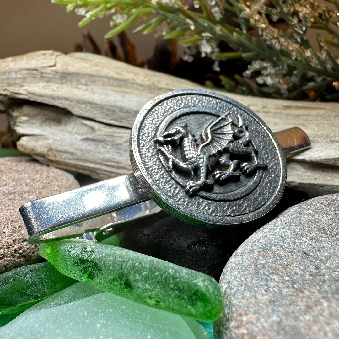 Welsh Dragon Tie Bar, Men's Celtic Jewelry, Wales Gift for Him, Dad ...