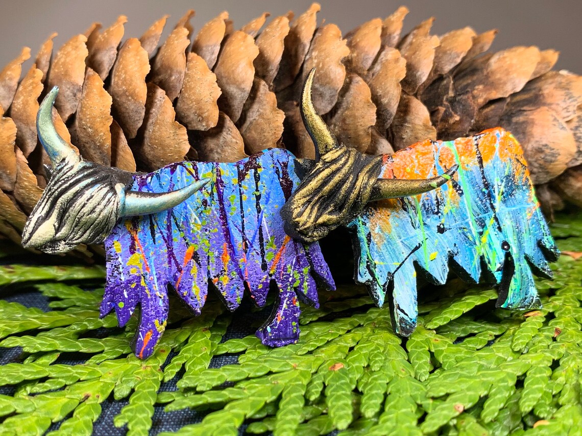 Highland Cow Brooch Scottish Cow Heather Jewelry Scotland | Etsy