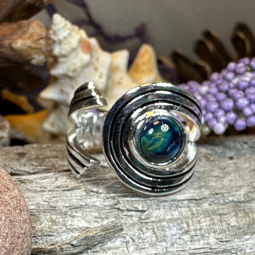 Celtic Ring, Scotland Ring, Adjustable Ring, Scottish Statement Ring, Norse Jewelry, Heathergem ...
