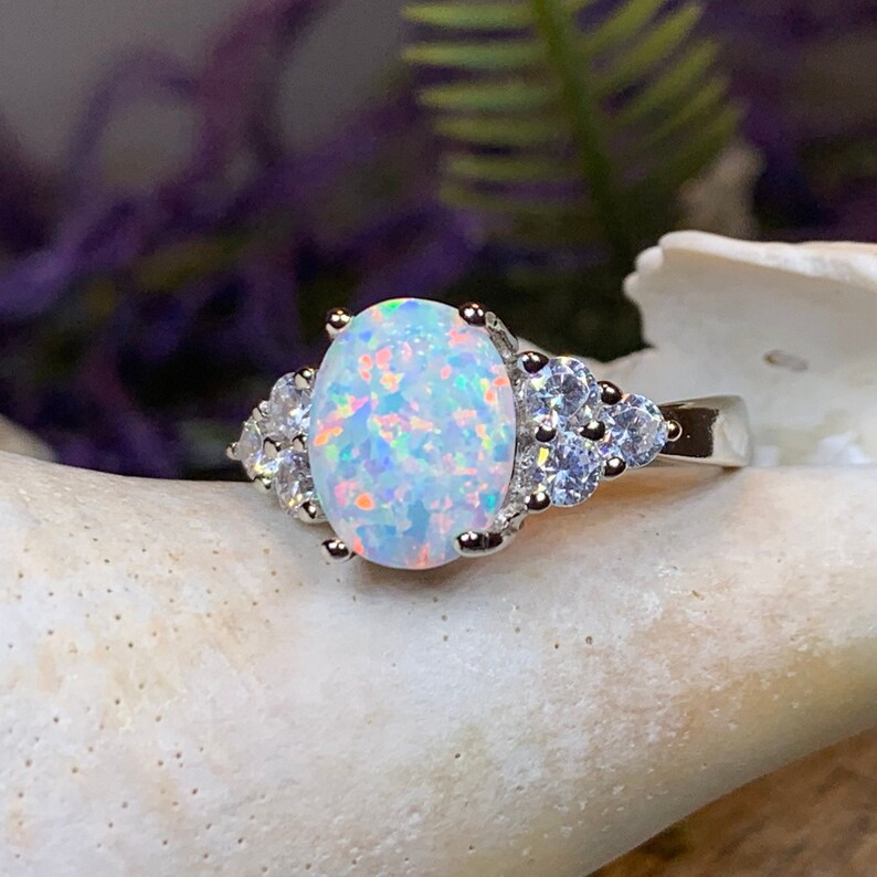 Opal Celtic Ring Celtic Ring Opal Engagement Ring Silver - Etsy