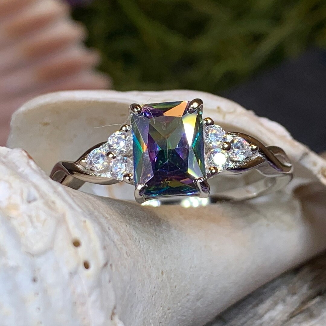 Scottish Celtic Ring, Celtic Ring, Scotland Ring, Mystic Topaz Boho ...